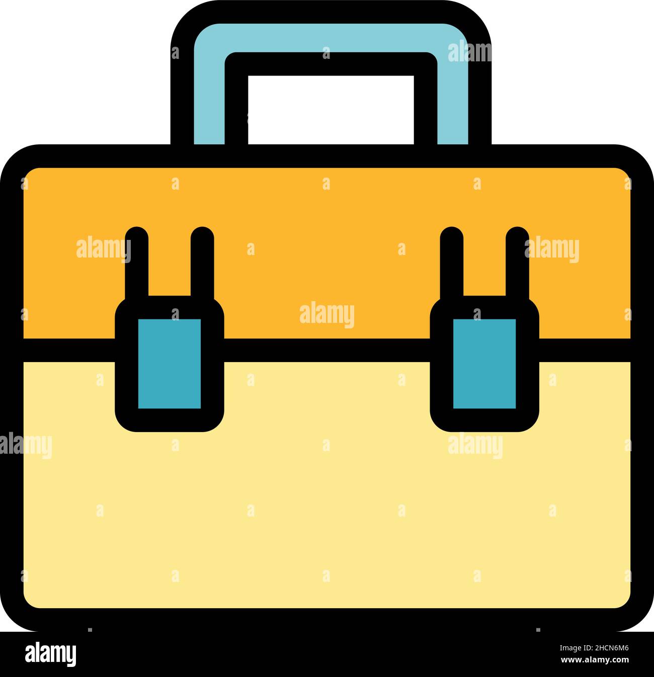 New briefcase icon. Outline new briefcase vector icon color flat ...