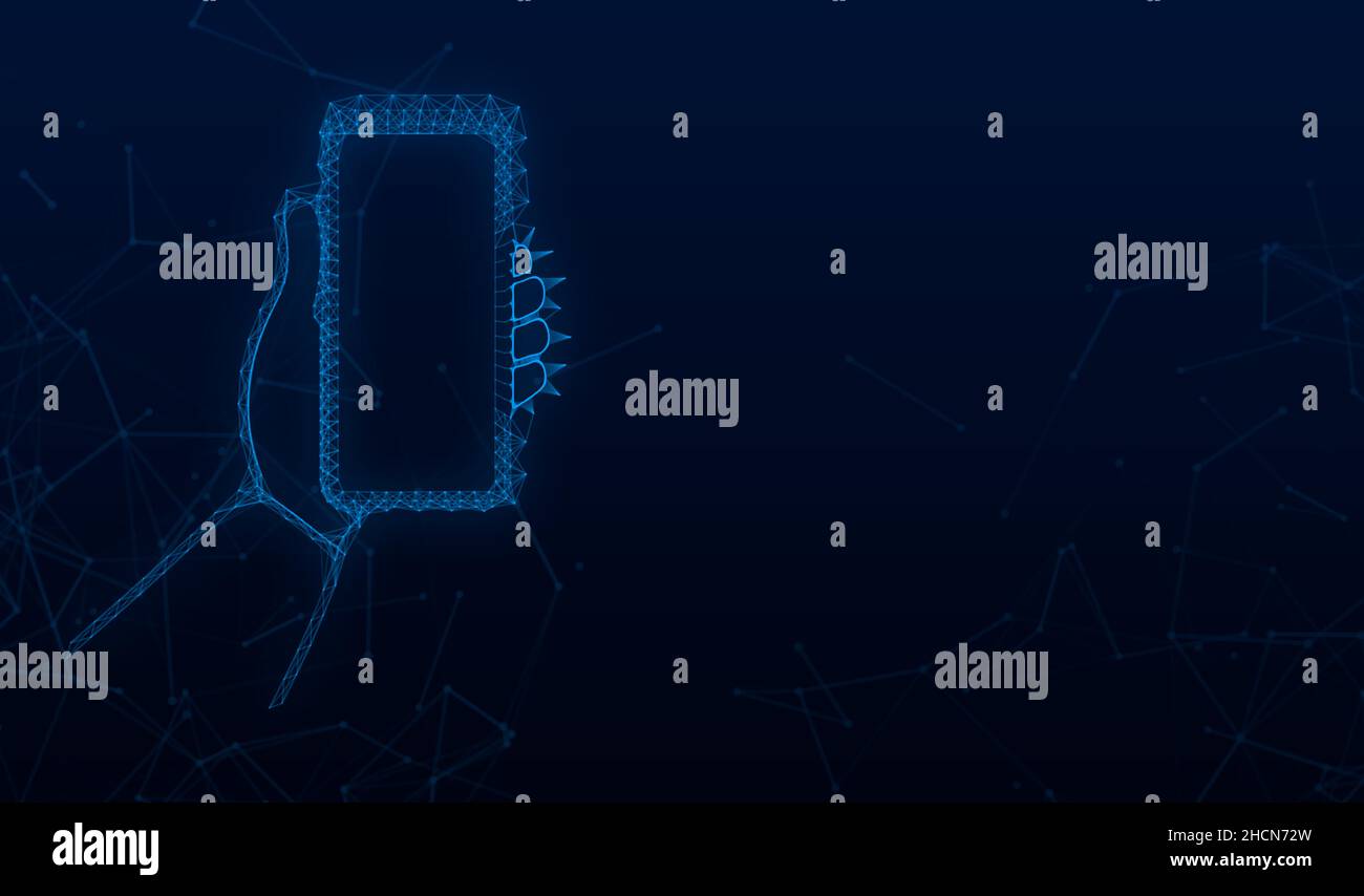 Smartphone On Hand Telephone Icon Touchscreen Phone Display Cell