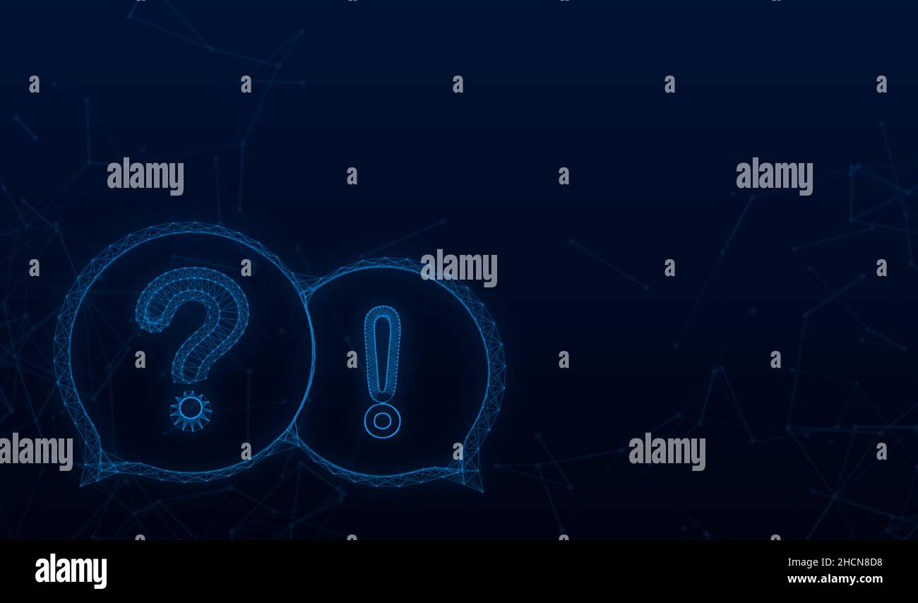 Question and Answer banner. Megaphone banner. Web design. Vector stock ...