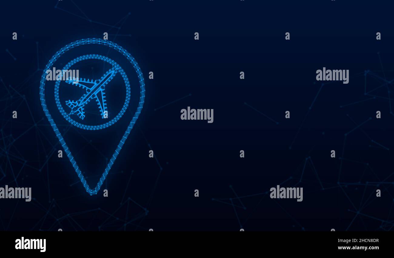 Airport pin for concept design. Pin point icon. Map symbol. Location ...