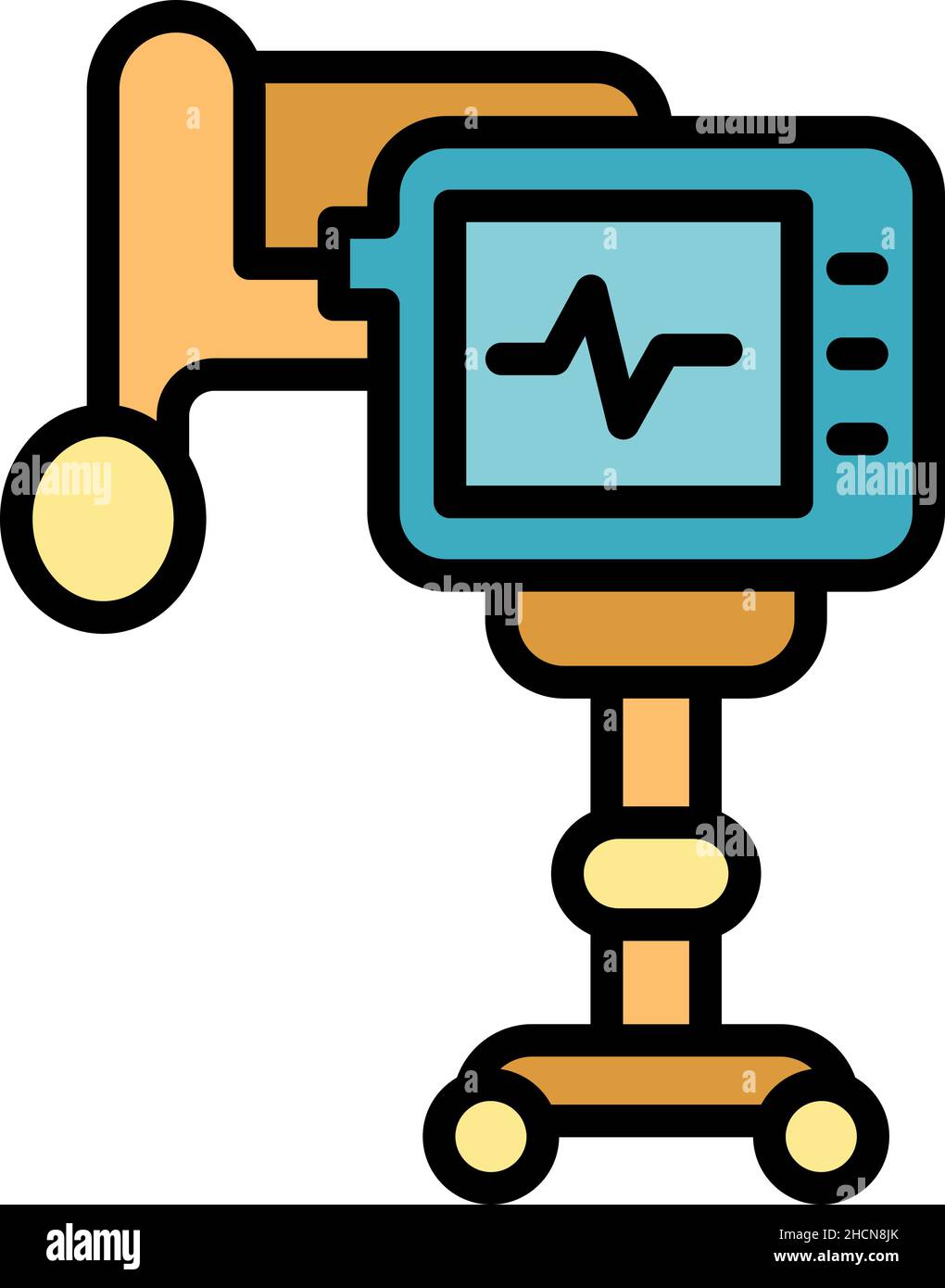 Device ventilator medical machine icon. Outline device ventilator ...