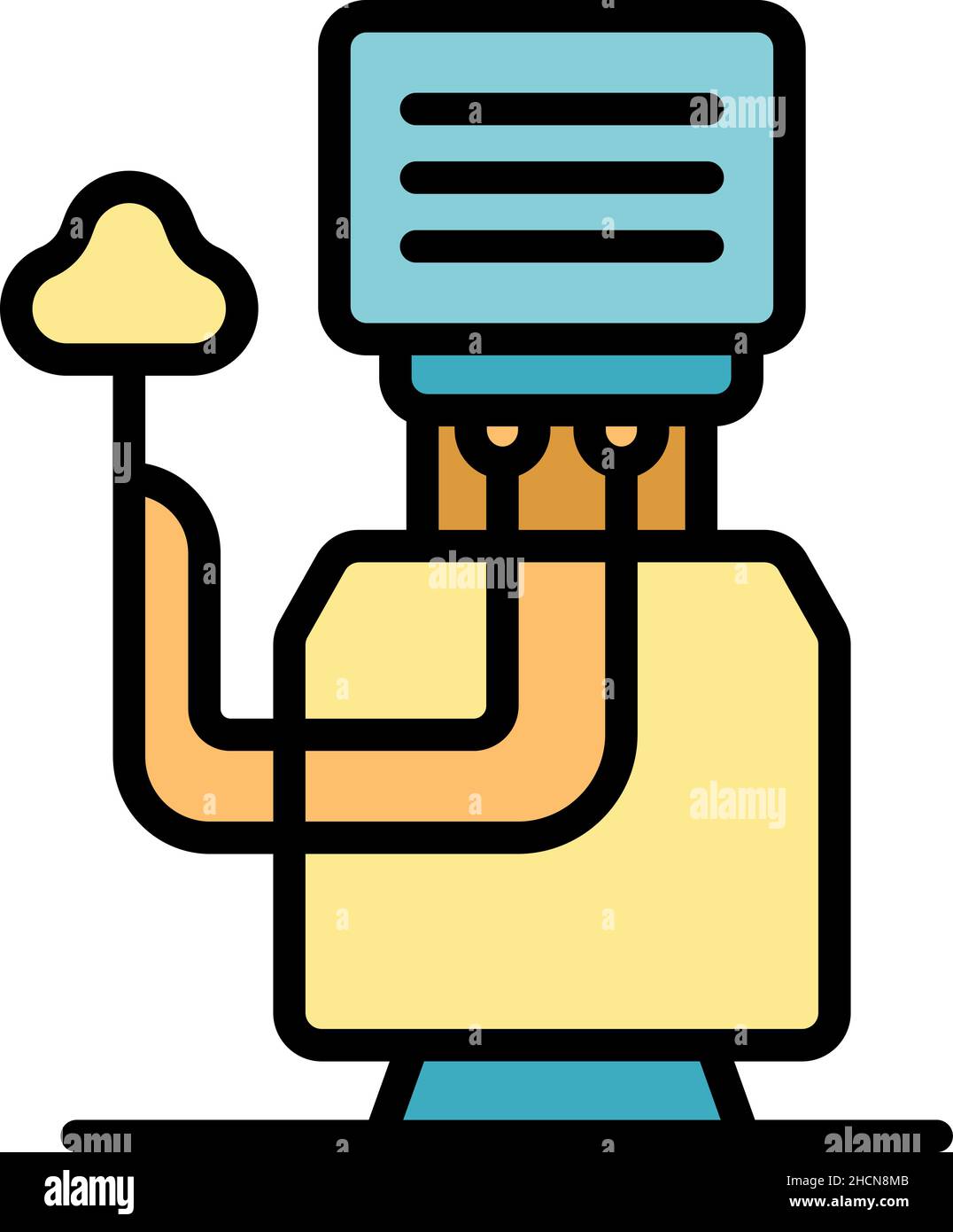 Hospital ventilator medical machine icon. Outline hospital ventilator ...