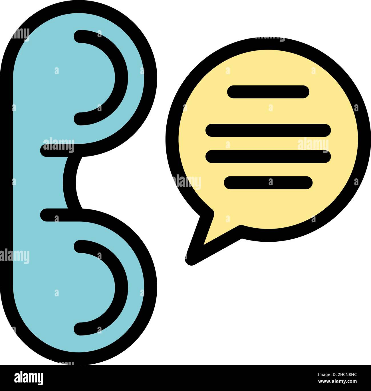 Recruitment call icon. Outline recruitment call vector icon color flat ...