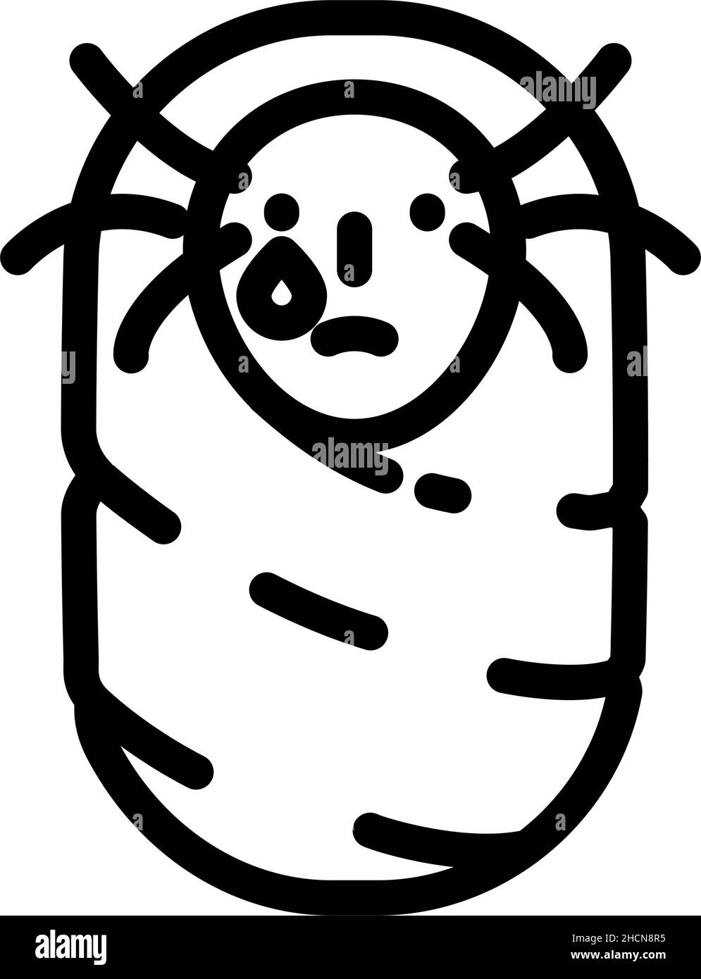 cry newborn baby line icon vector illustration Stock Vector Image & Art ...