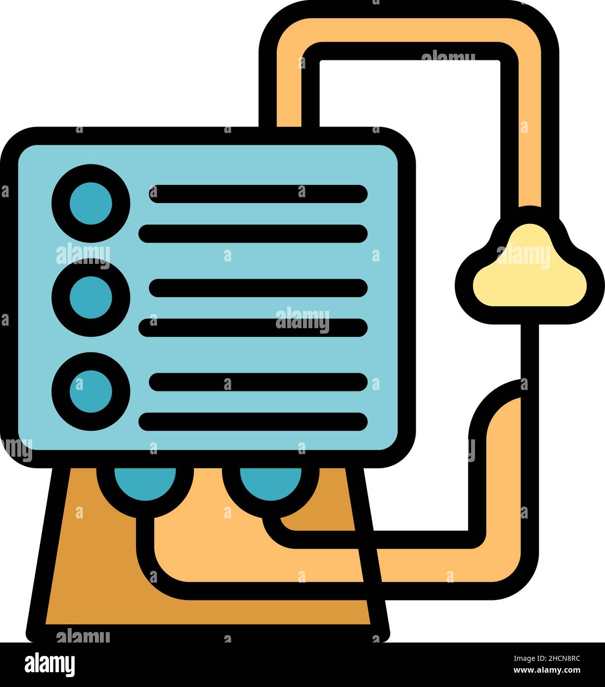 Healthcare ventilator medical machine icon. Outline healthcare ...