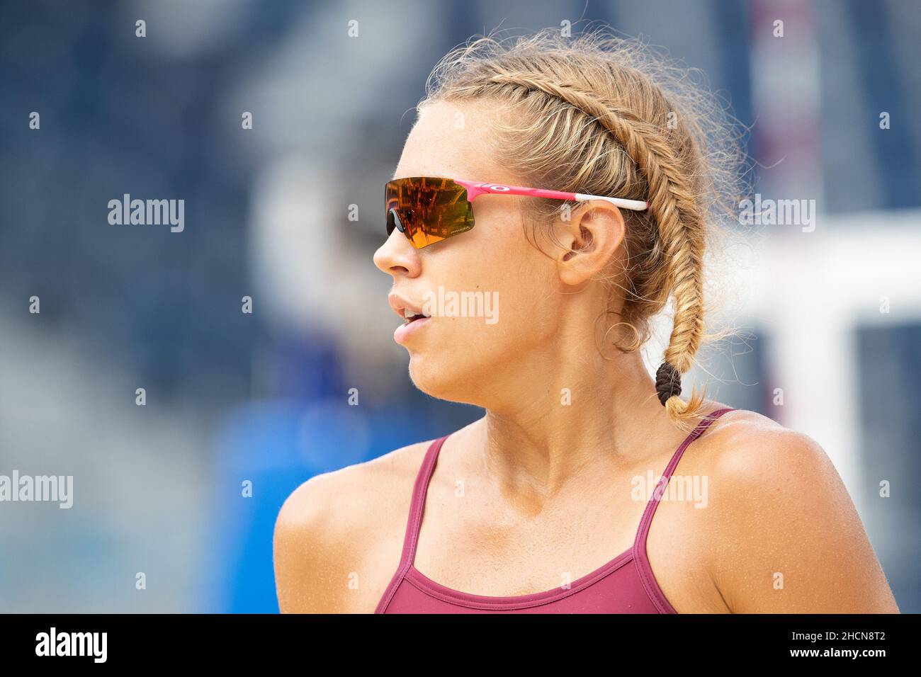 July 31, 2021: Tina Graudina (1) of Latvia during the Women's Beach ...