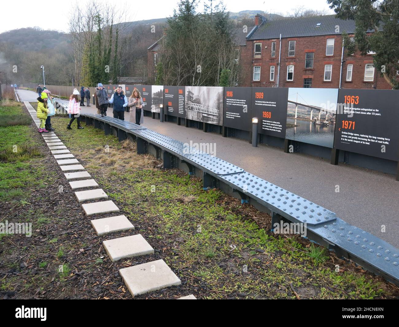 Families enjoy a winter walk along the 'Bowline', a new route for ...