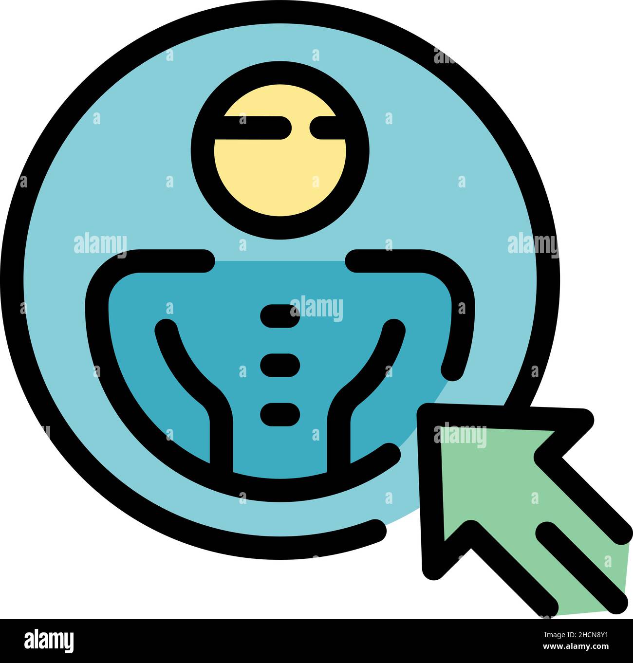 Candidate profile icon. Outline candidate profile vector icon color ...