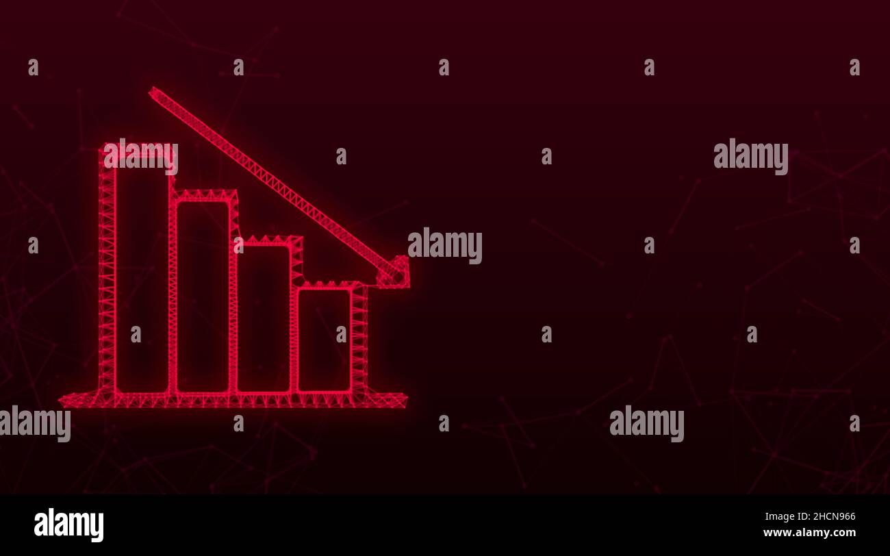 Money loss sign in hands. Cash with down arrow stocks graph, concept of ...