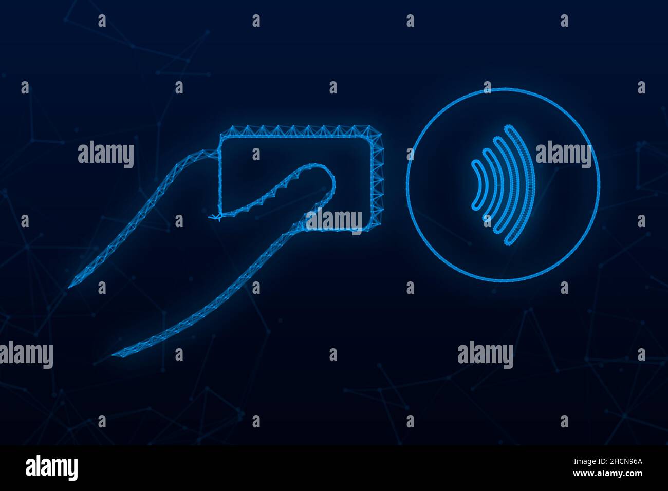 Contactless wireless pay sign logo. NFC technology. Vector stock ...
