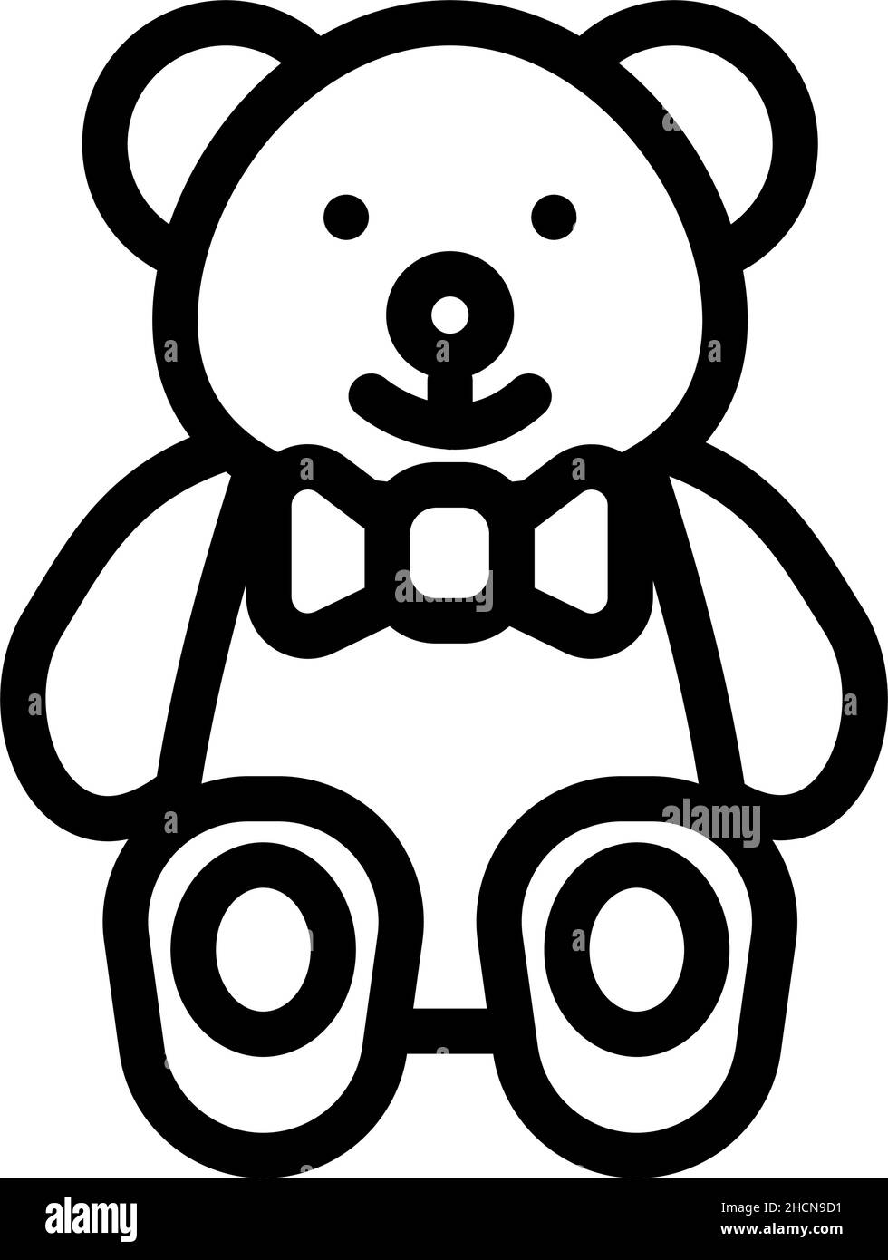 toy teddy bear line icon vector illustration Stock Vector Image & Art ...