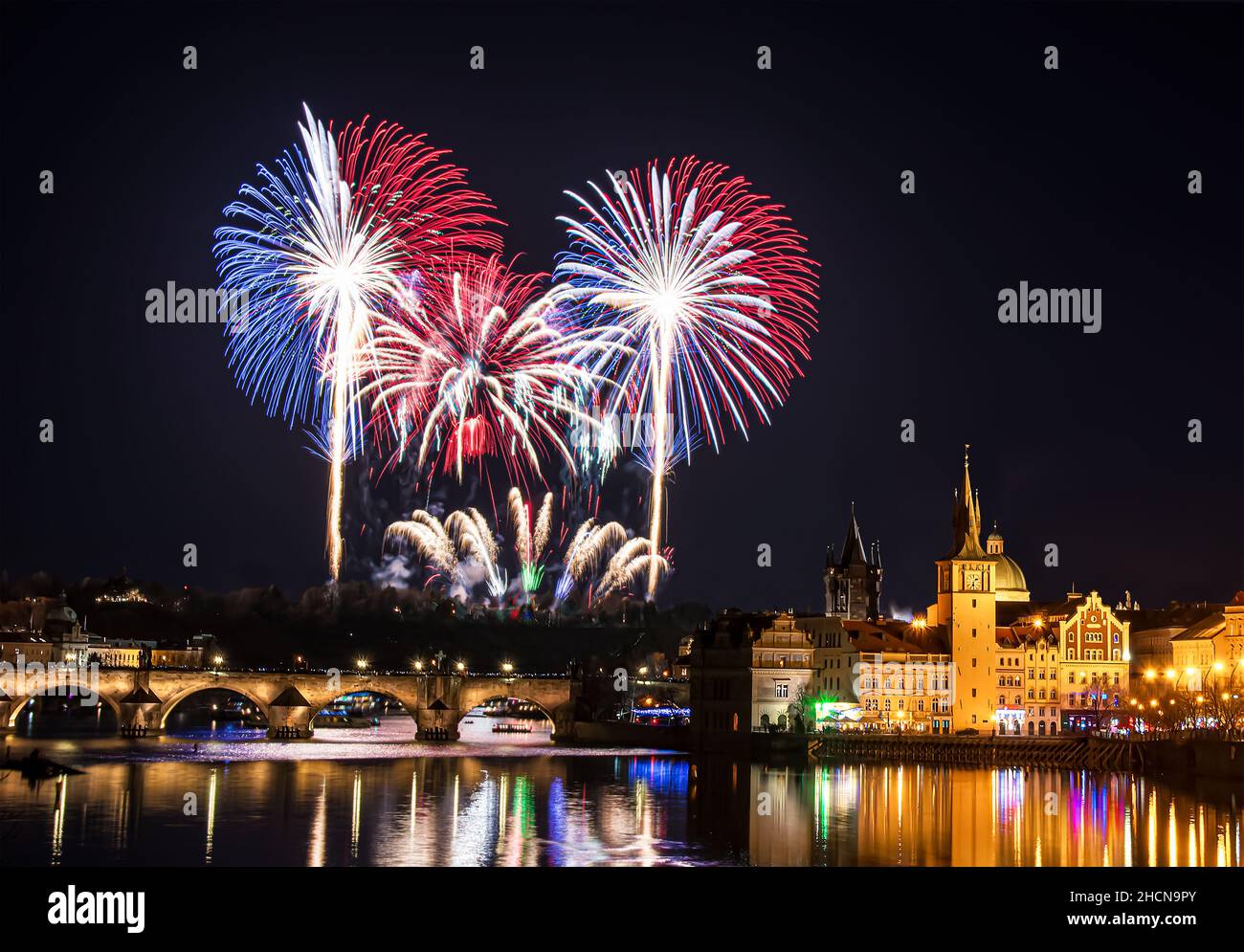 New Years Eve In Prague, Czech Republic Stock Photo - Alamy