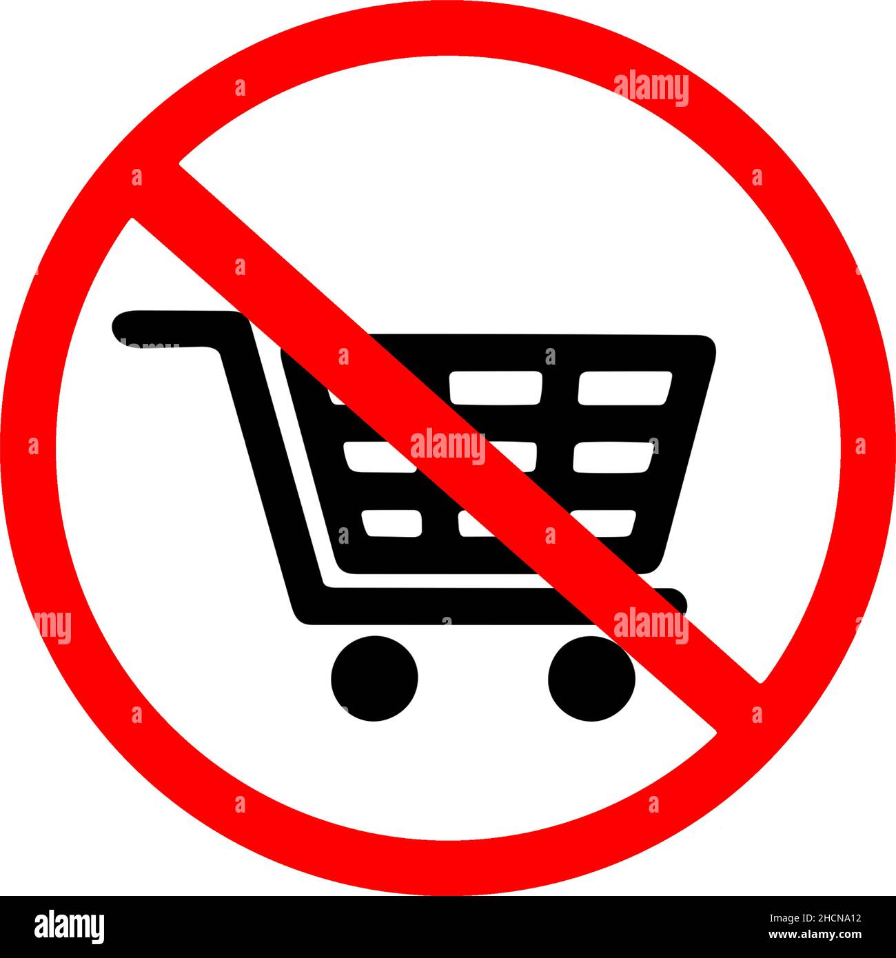 shopping car not allowed prohibition, shopping not allowed circle ...