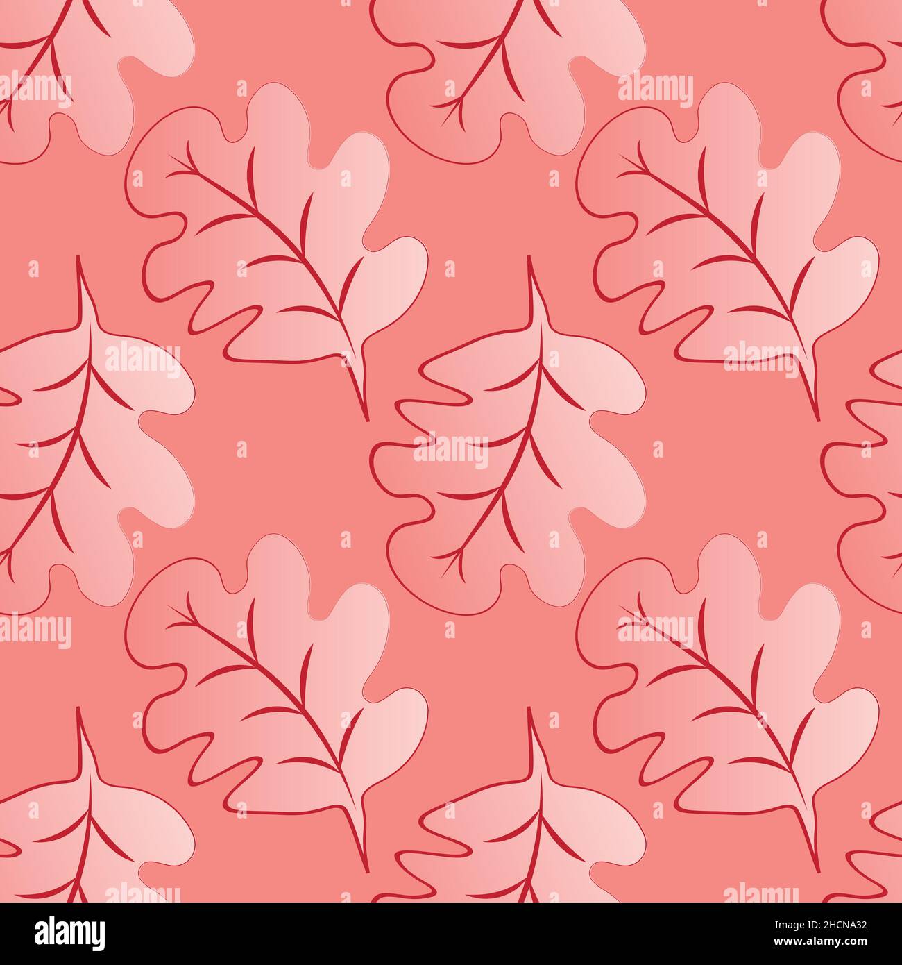 Seamless pattern on a square background - oak leaves - abstraction ...