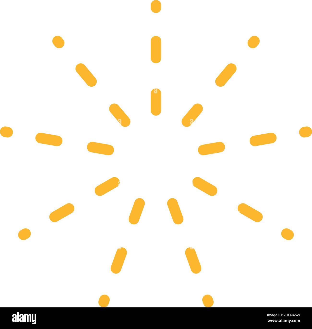Firework spark icon. Outline firework spark vector icon color flat ...