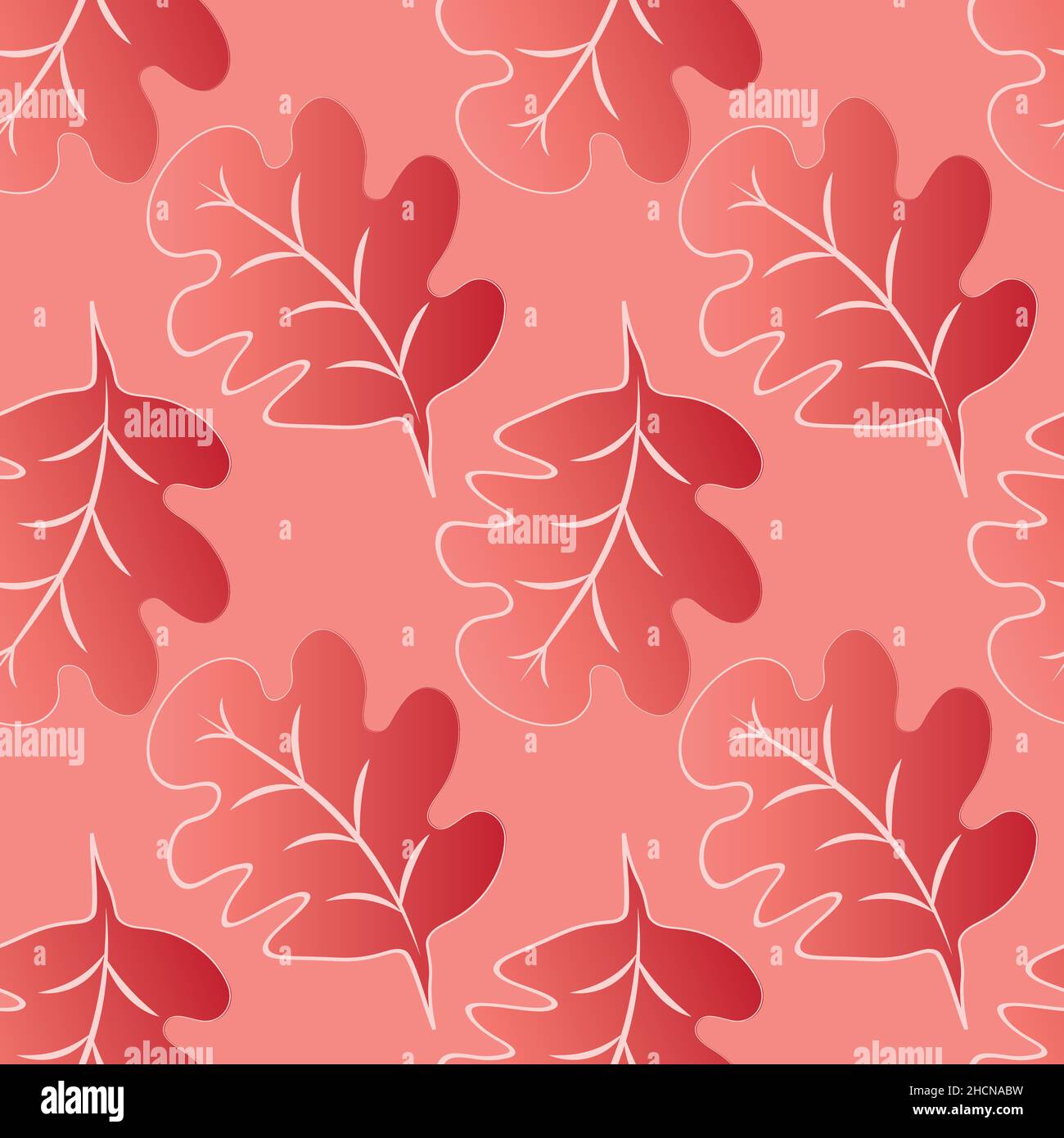 Seamless pattern on a square background - oak leaves - abstraction ...
