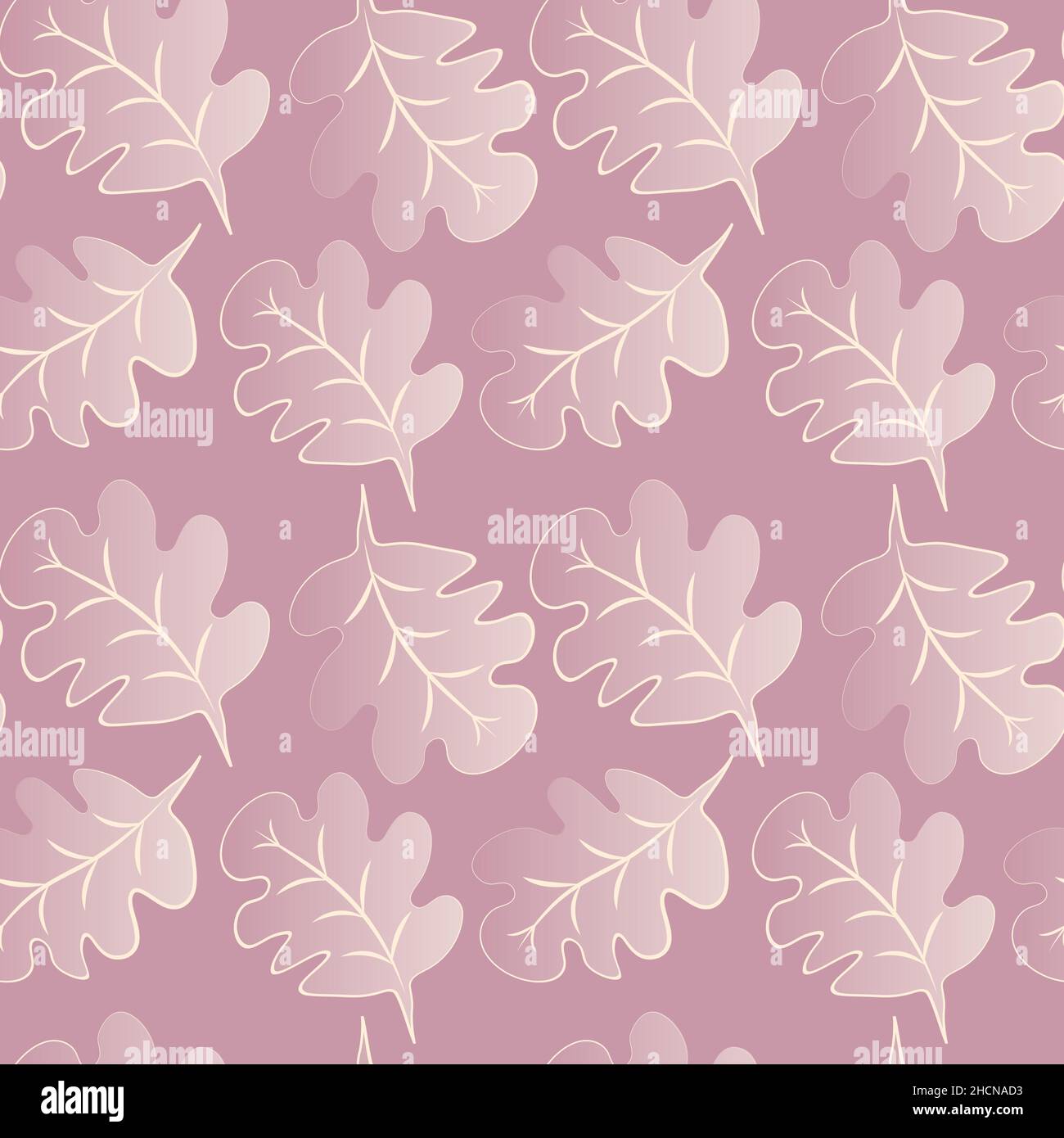 Seamless pattern on a square background - oak leaves - abstraction, surreal. Design element ...
