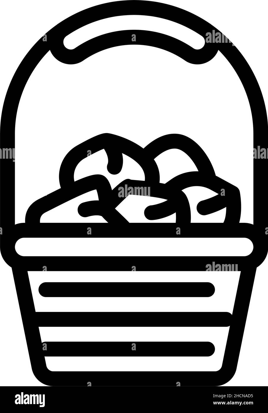 flower basket line icon vector illustration Stock Vector Image & Art ...