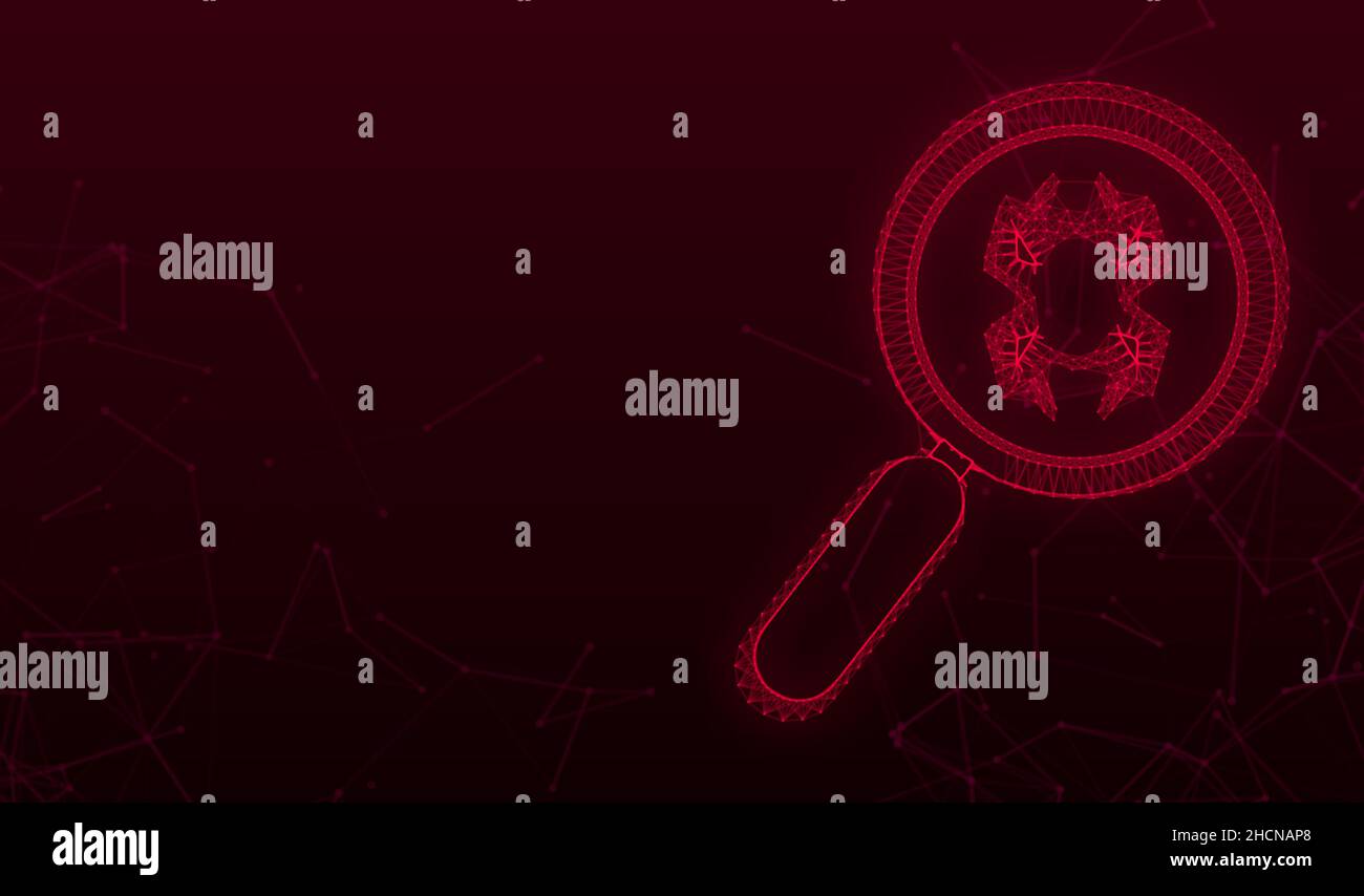 Search virus computer in flat style. Protection symbol. Internet ...