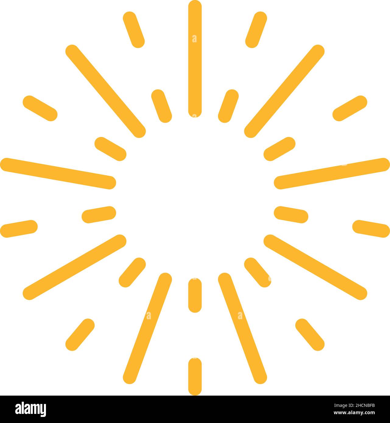 Circle firework icon. Outline circle firework vector icon color flat ...