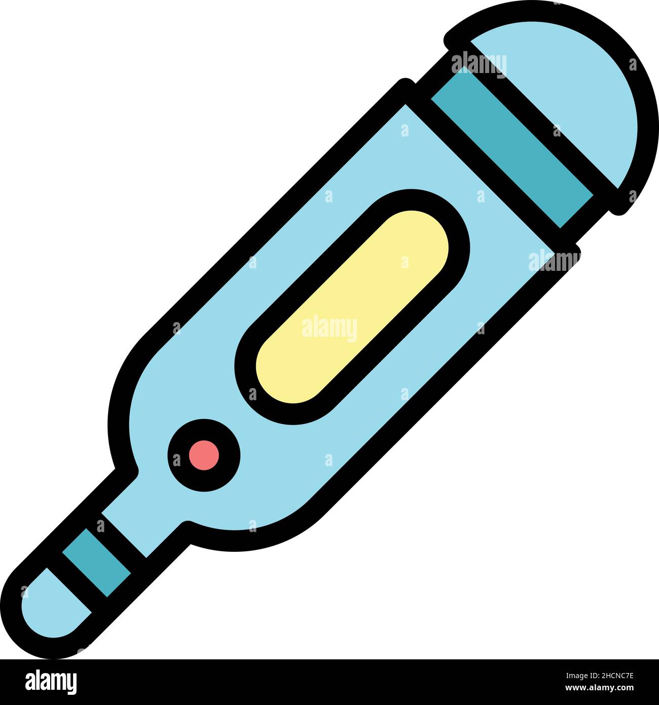 Electric thermometer icon. Outline electric thermometer vector icon ...