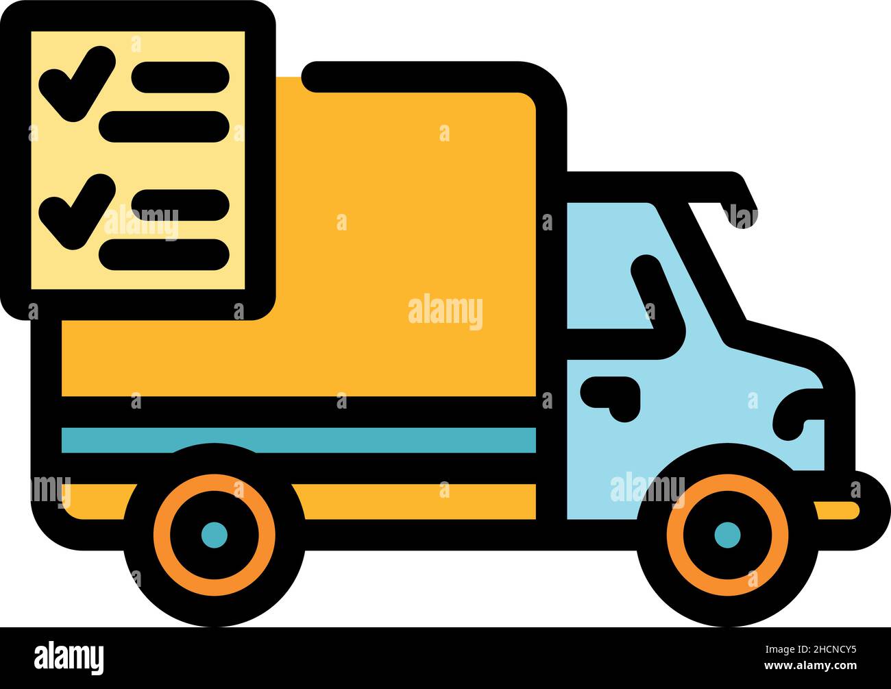 Event delivery icon. Outline event delivery vector icon color flat ...