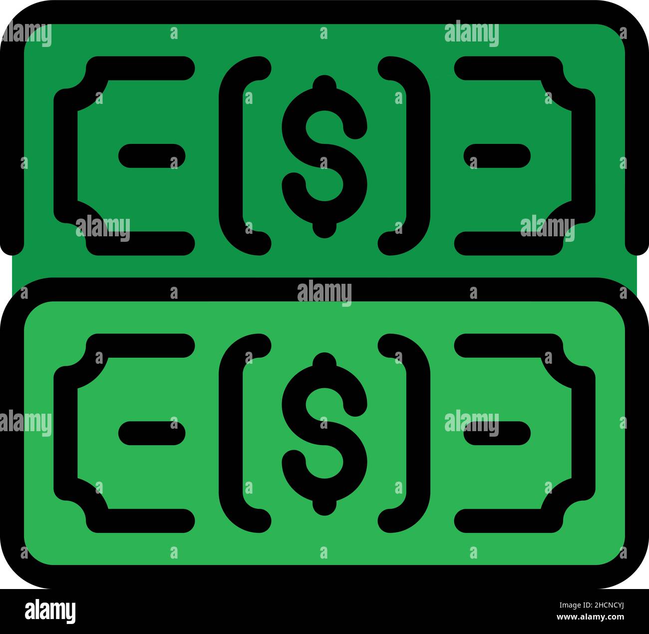 Dollar event icon. Outline dollar event vector icon color flat isolated ...