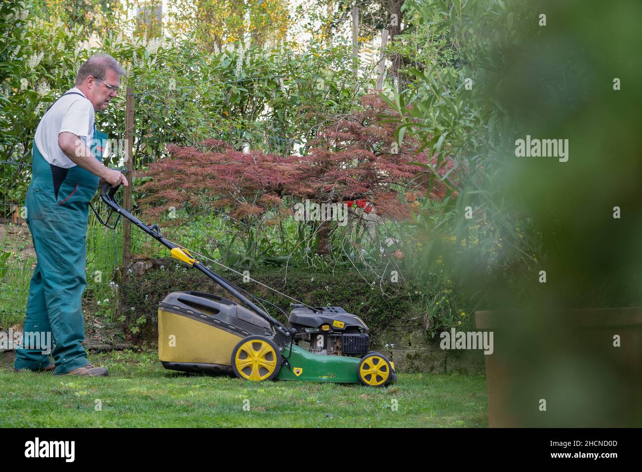 Push Mower Side View