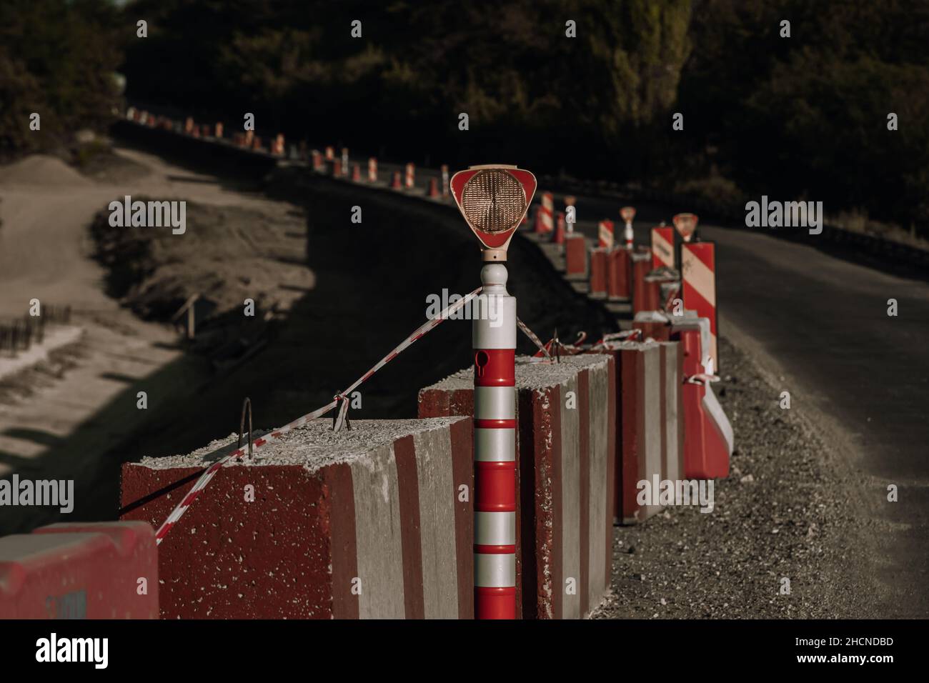 Street repair barriers hi-res stock photography and images - Alamy