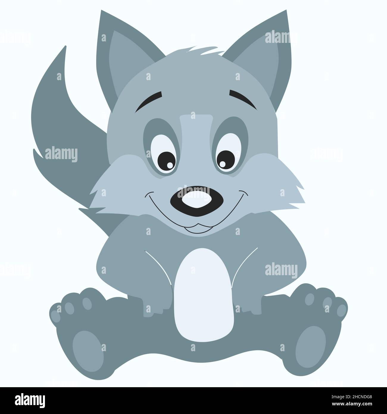 Cartoon illustration wolf hi-res stock photography and images - Alamy