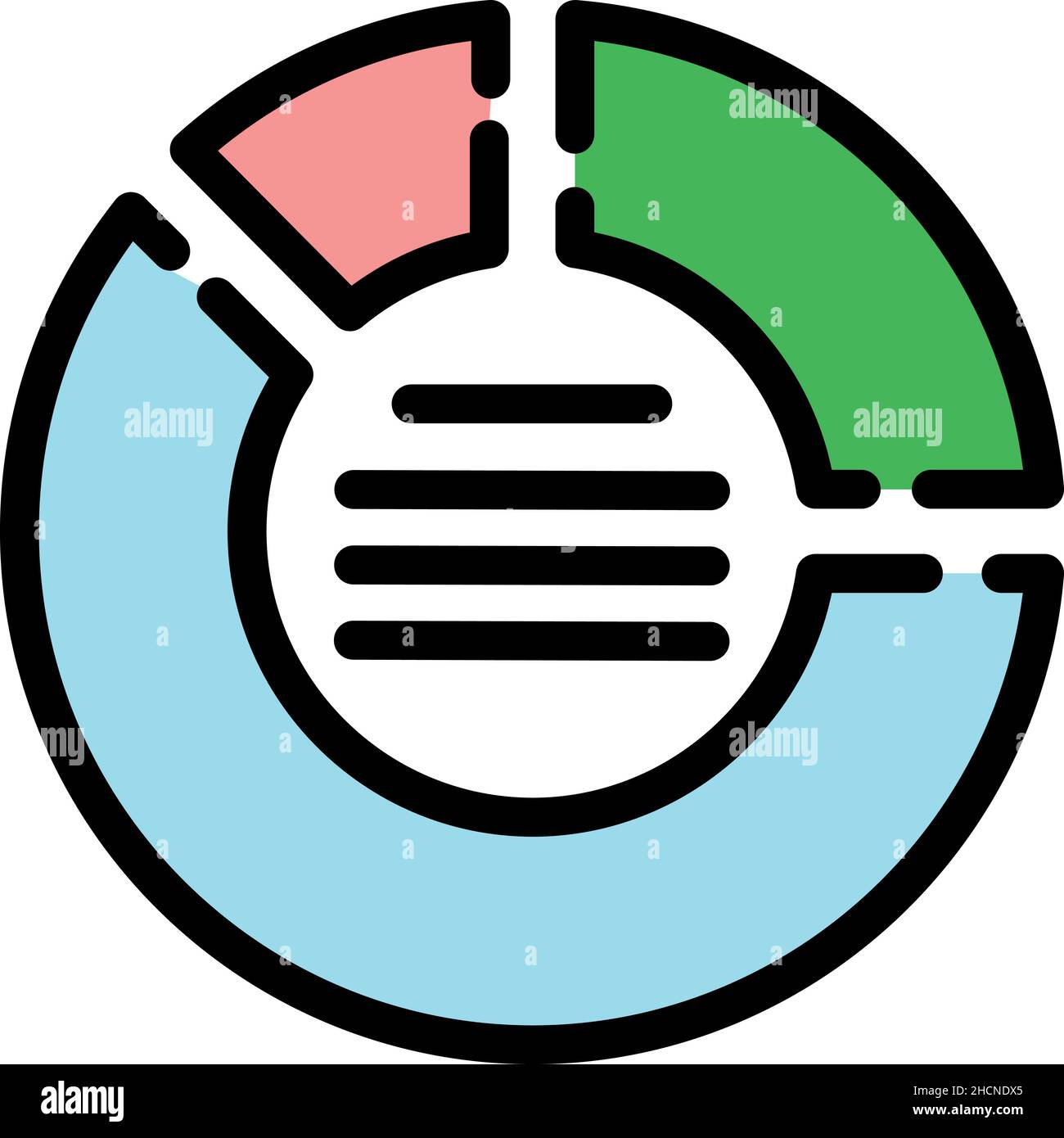 Crisis chart icon. Outline crisis chart vector icon color flat isolated ...