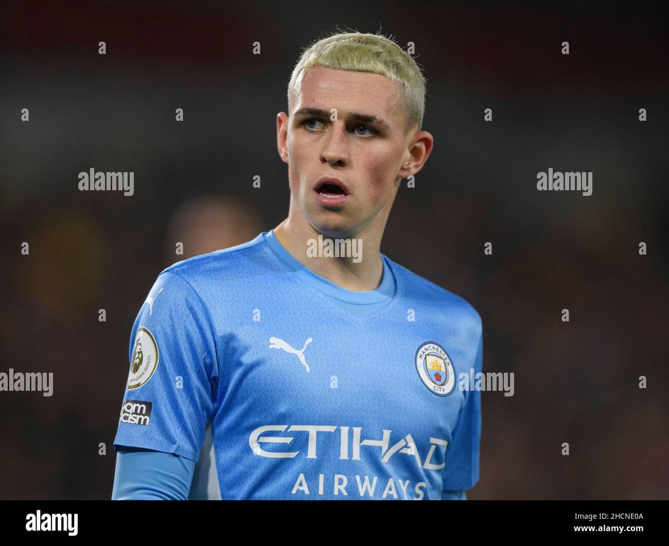 Phil Foden during the Premier League victory at the Brentford Community ...