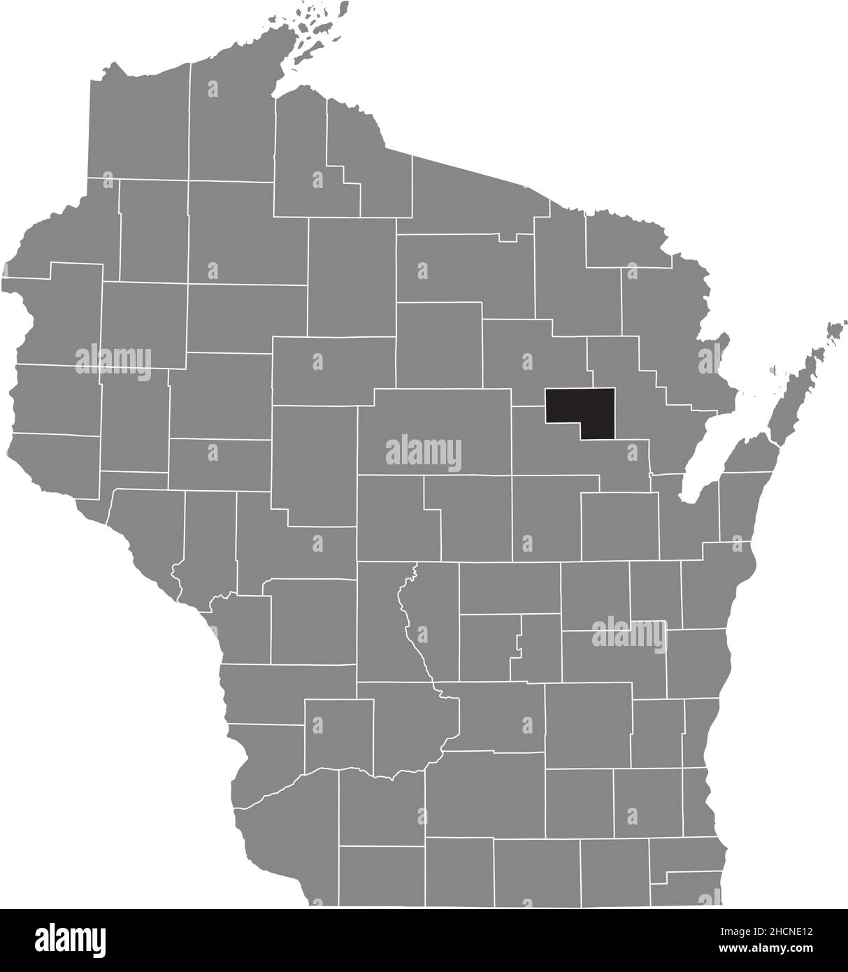 Menominee map hi-res stock photography and images - Alamy