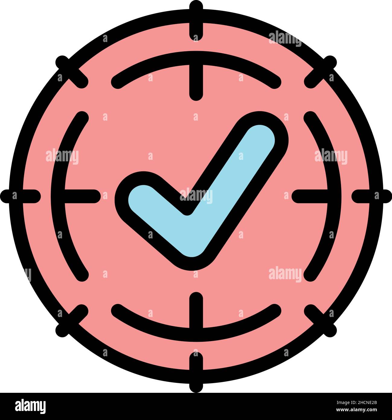 Solved problem icon. Outline solved problem vector icon color flat ...