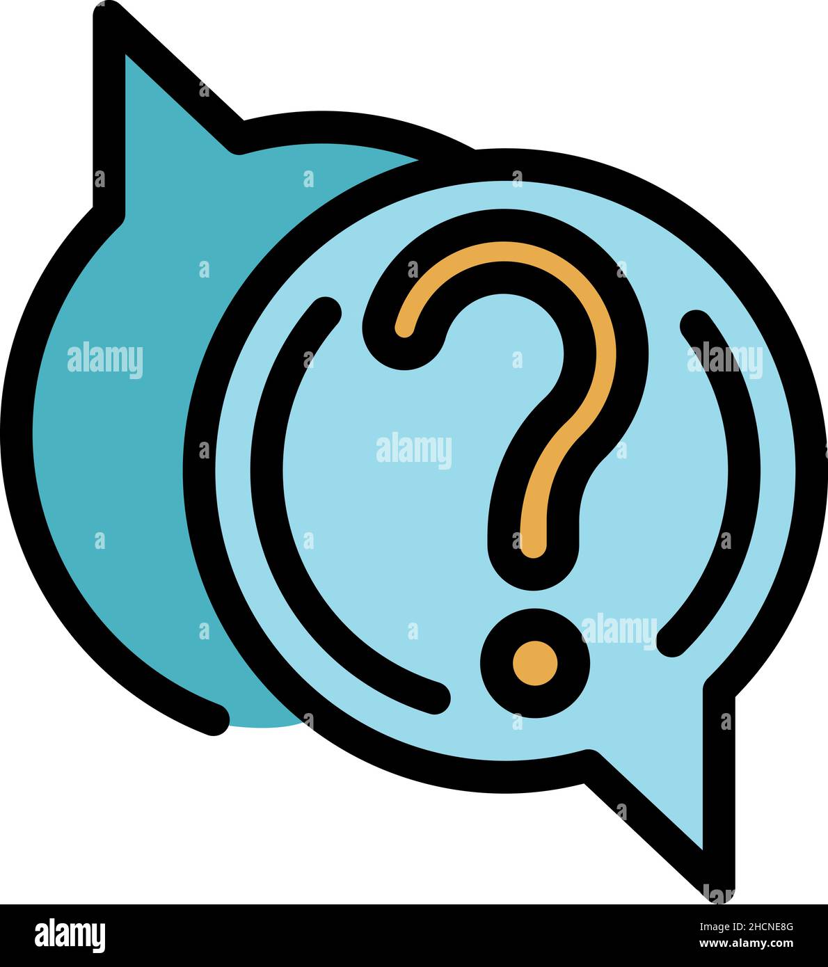 Solving chat problem icon. Outline solving chat problem vector icon ...