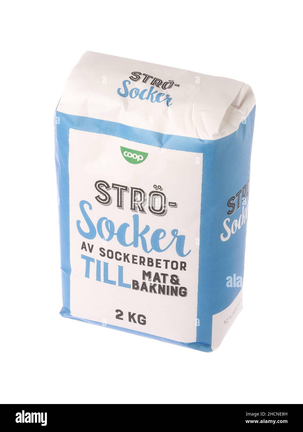 Stockholm, Sweden - December 30, 2021: One 2 kg Coop retail package of ...