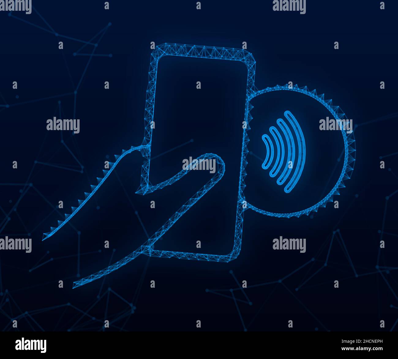 Contactless wireless pay sign logo. NFC technology. Vector stock ...