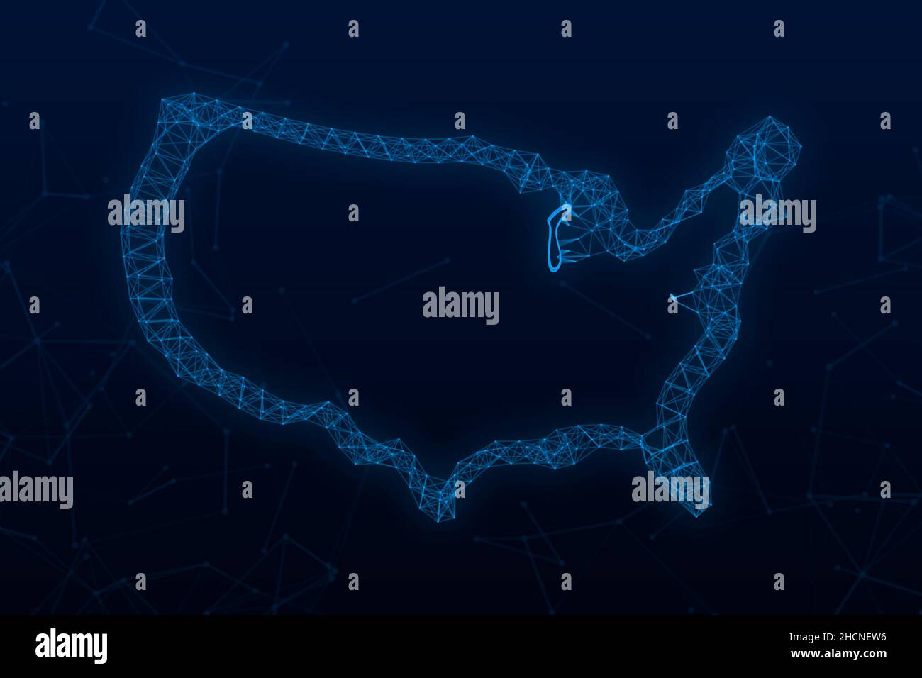3d USA map plexus for concept design. Vector stock illustration Stock ...