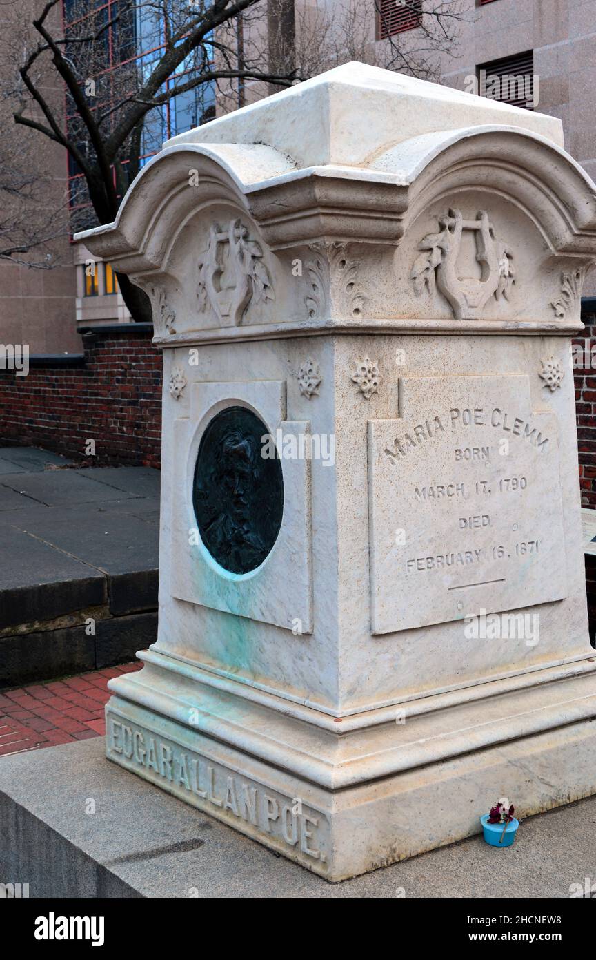 The Final resting place for Poet Edgar Allen Poe in Baltimore, Maryland ...