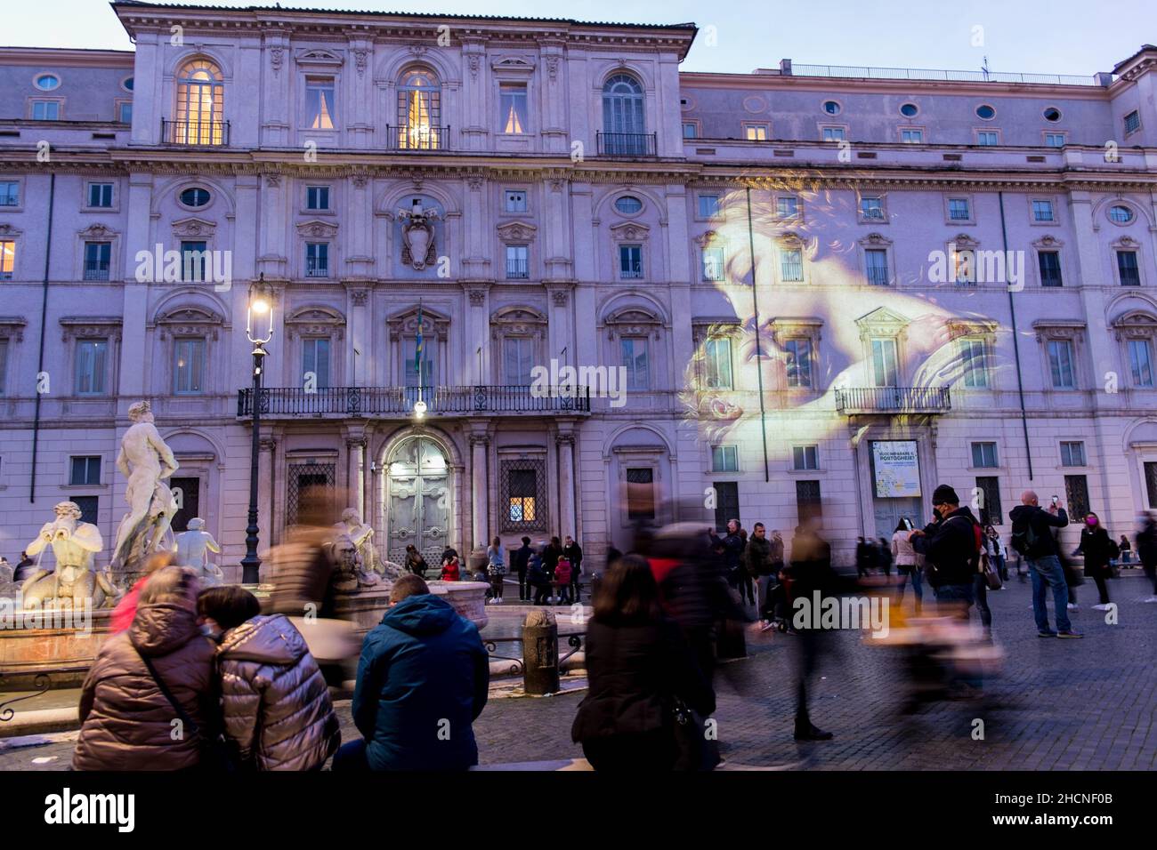 Rome, Italy. 30th Dec, 2021. 12/30/2021 Rome. Piazza Navona, promoted ...