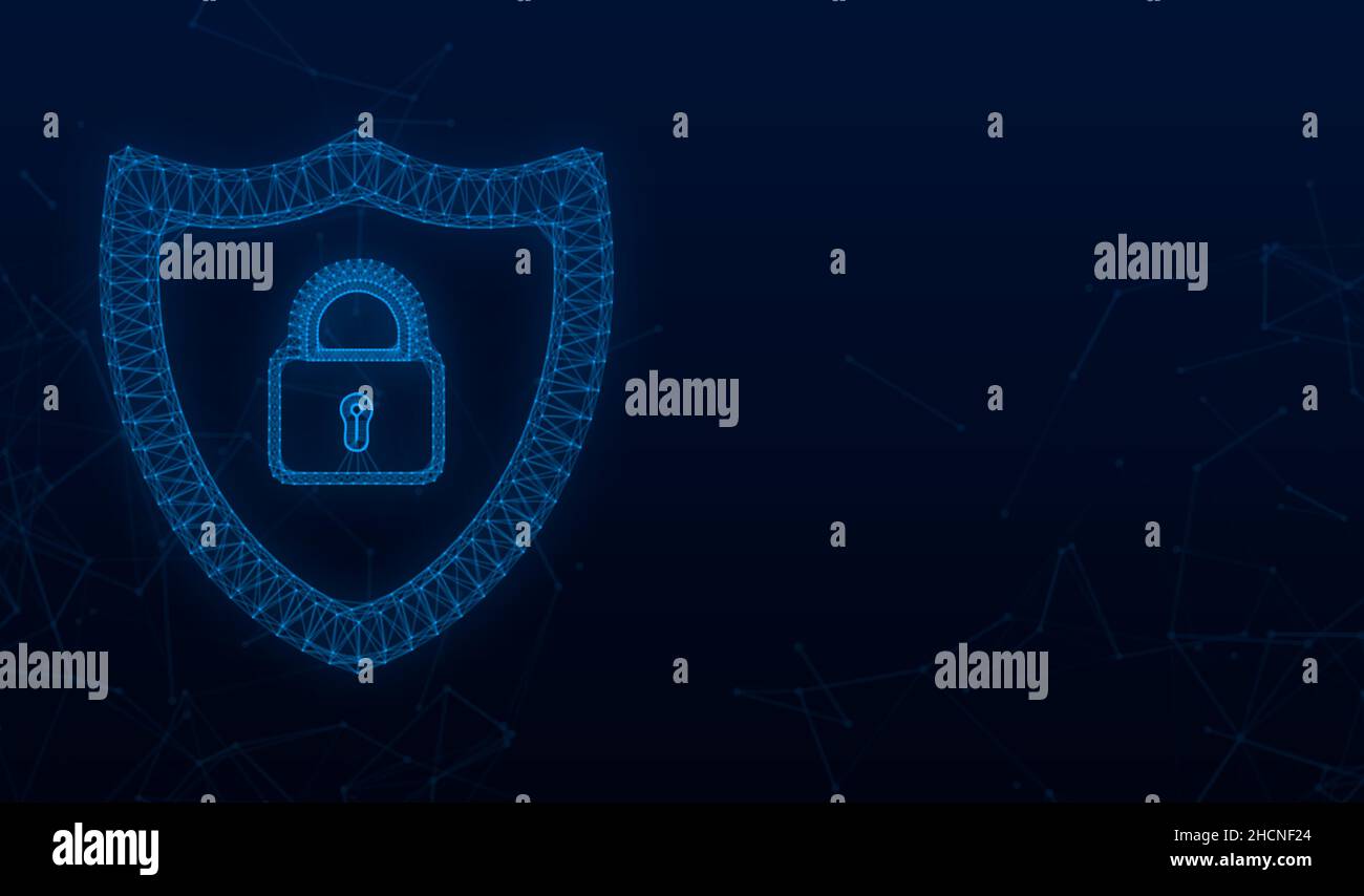 Cyber security vector logo with shield and check mark. Security shield concept. Internet ...