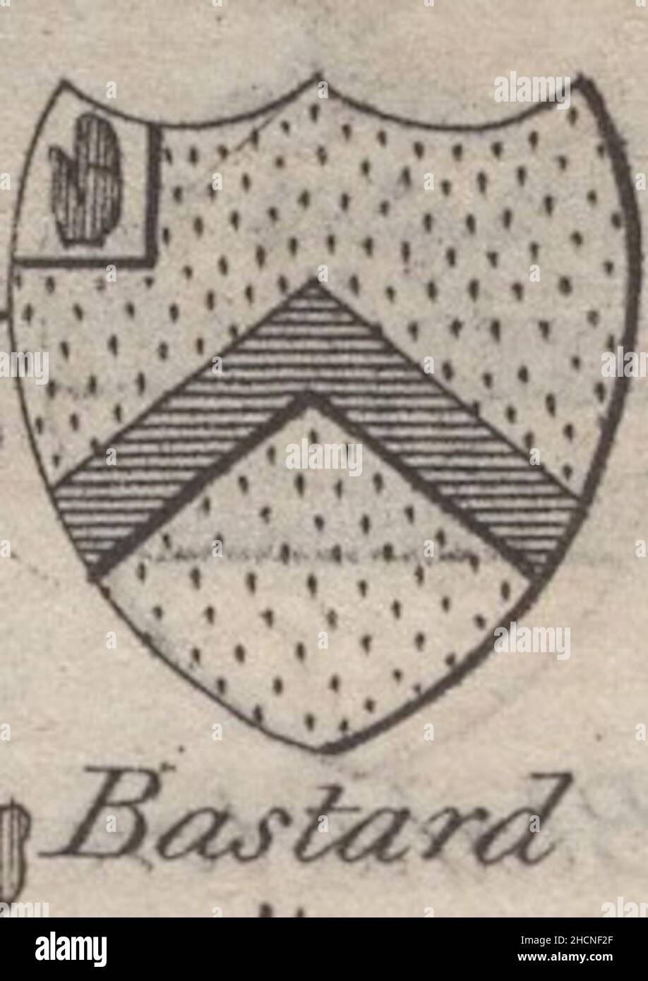 antique 18th century engraving heraldy coat of arms, English Baronet of ...