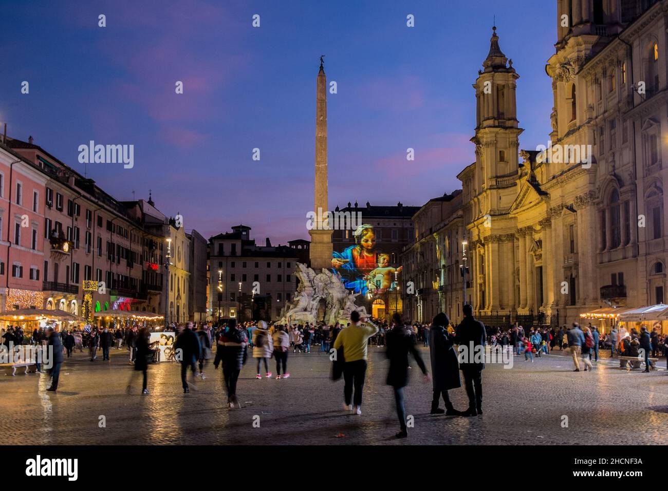 Rome, Italy. 30th Dec, 2021. 12/30/2021 Rome. Piazza Navona, promoted ...