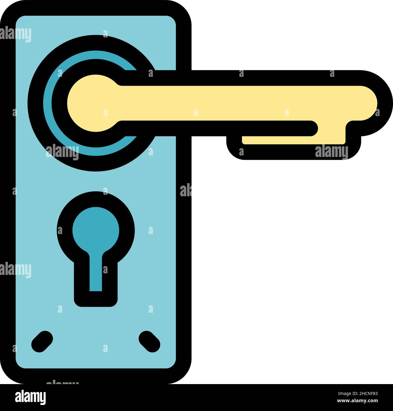 Elegance door handle icon. Outline elegance door handle vector icon ...