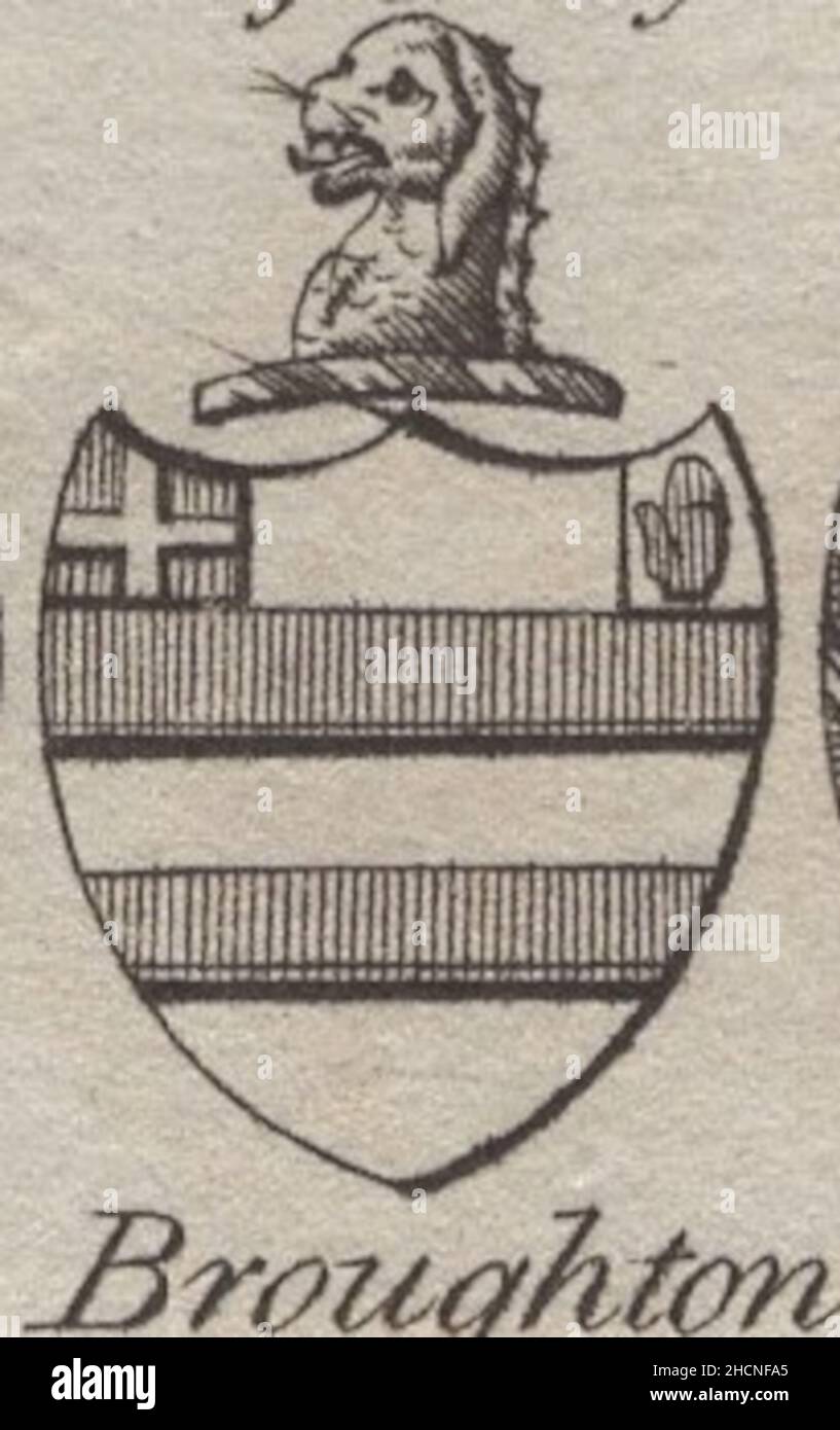 antique 18th century engraving heraldy coat of arms, English Baronet ...