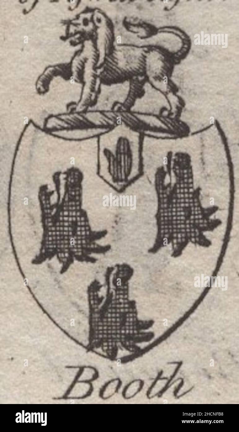 antique 18th century engraving heraldy coat of arms, English Baronet ...