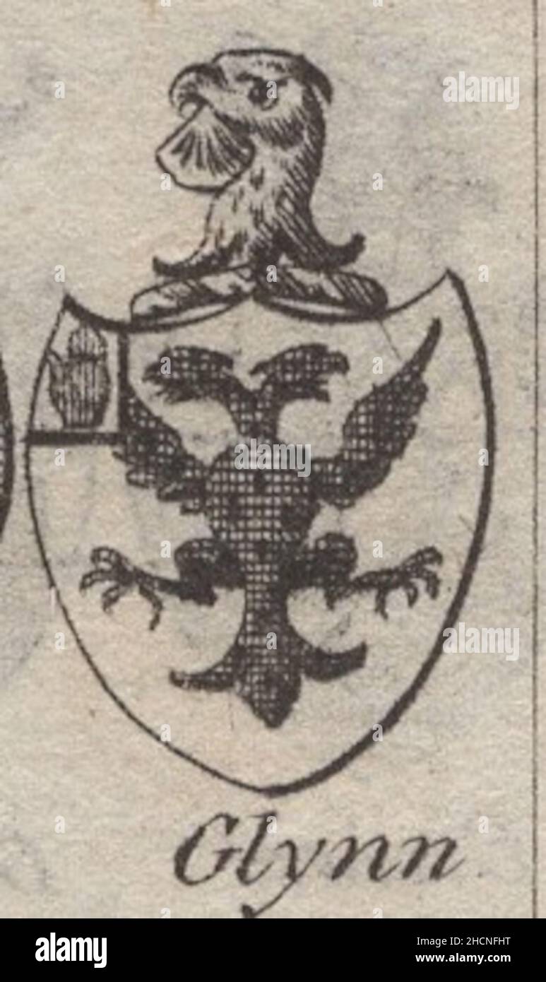 antique 18th century engraving heraldy coat of arms, English Baronet ...
