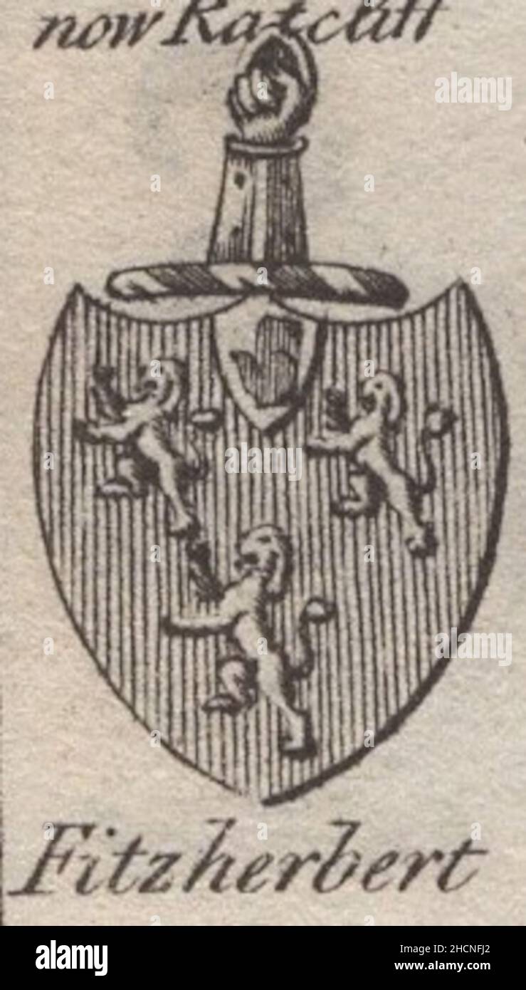 antique 18th century engraving heraldy coat of arms, English Baronet ...