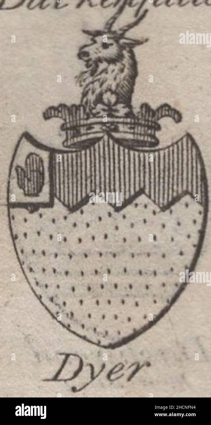 antique 18th century engraving heraldy coat of arms, English Baronet of ...