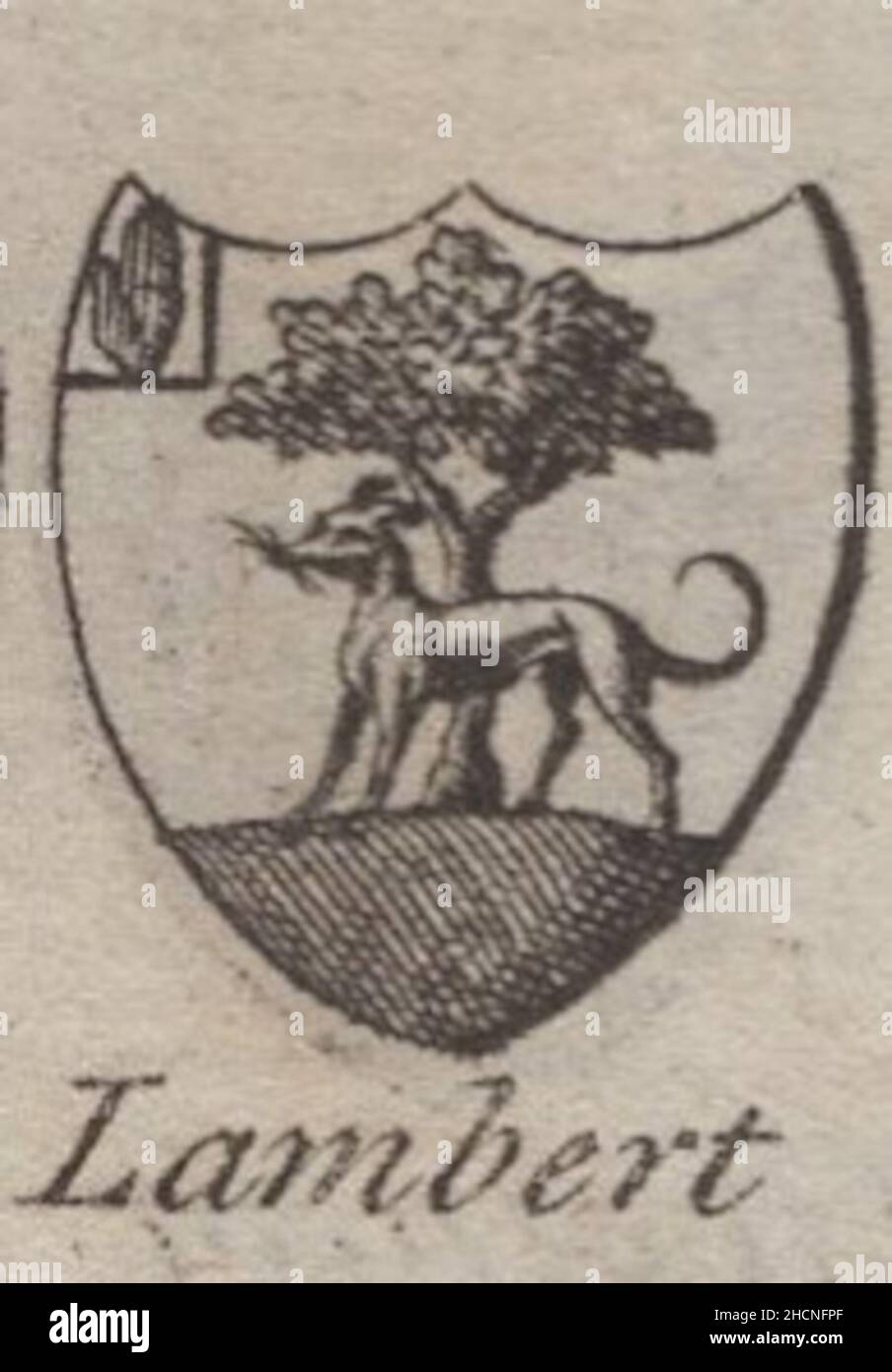 antique 18th century engraving heraldy coat of arms, English Baronet ...